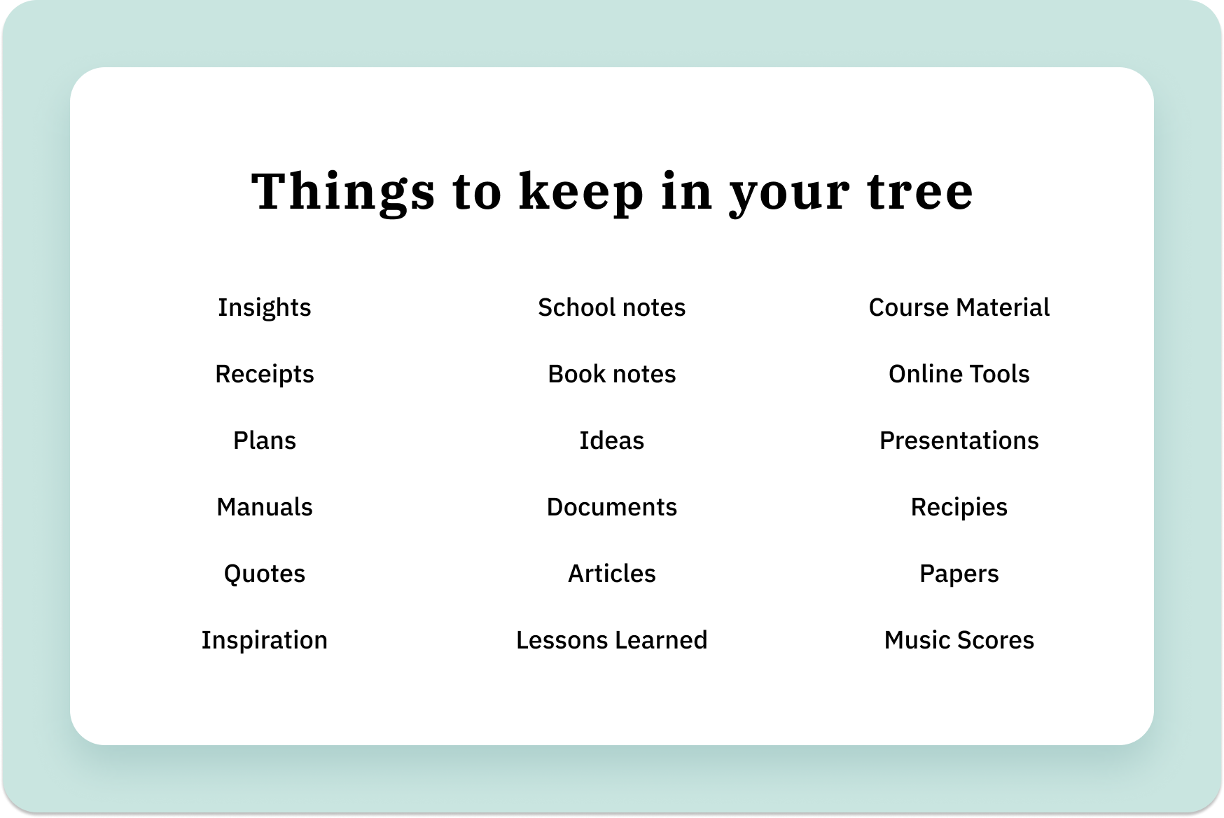 How to get started with your knowledge tree